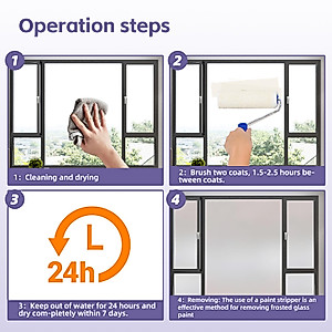 Frosted Glass Paint for Windows Privacy Paint, 16oz Waterproof & UV Resistant,Low Odor Frosted Glass Spray Paint,for Offices Bathrooms Kitchens in Glass Door Surfaces (with tools)