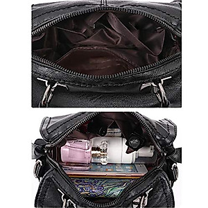 YAQUNICER Elegant PU Leather Handbags And Purses for Women With Bow Decoration Hobo Crossbody Messenger Bag