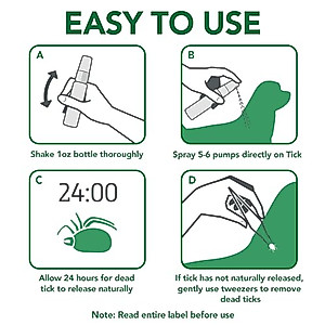 Vet's Best Tick Killing Spray | Tick Treatment Spray for Dogs | Plant-Based Formula | 1 Ounce