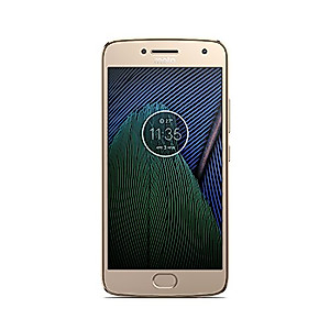 Motorola Moto G5+ Plus 32GB (5th Generation) - 5.2" Full HD, Snapdragon 625, SIM GSM Factory Unlocked - International Version - No Warranty (Gold)