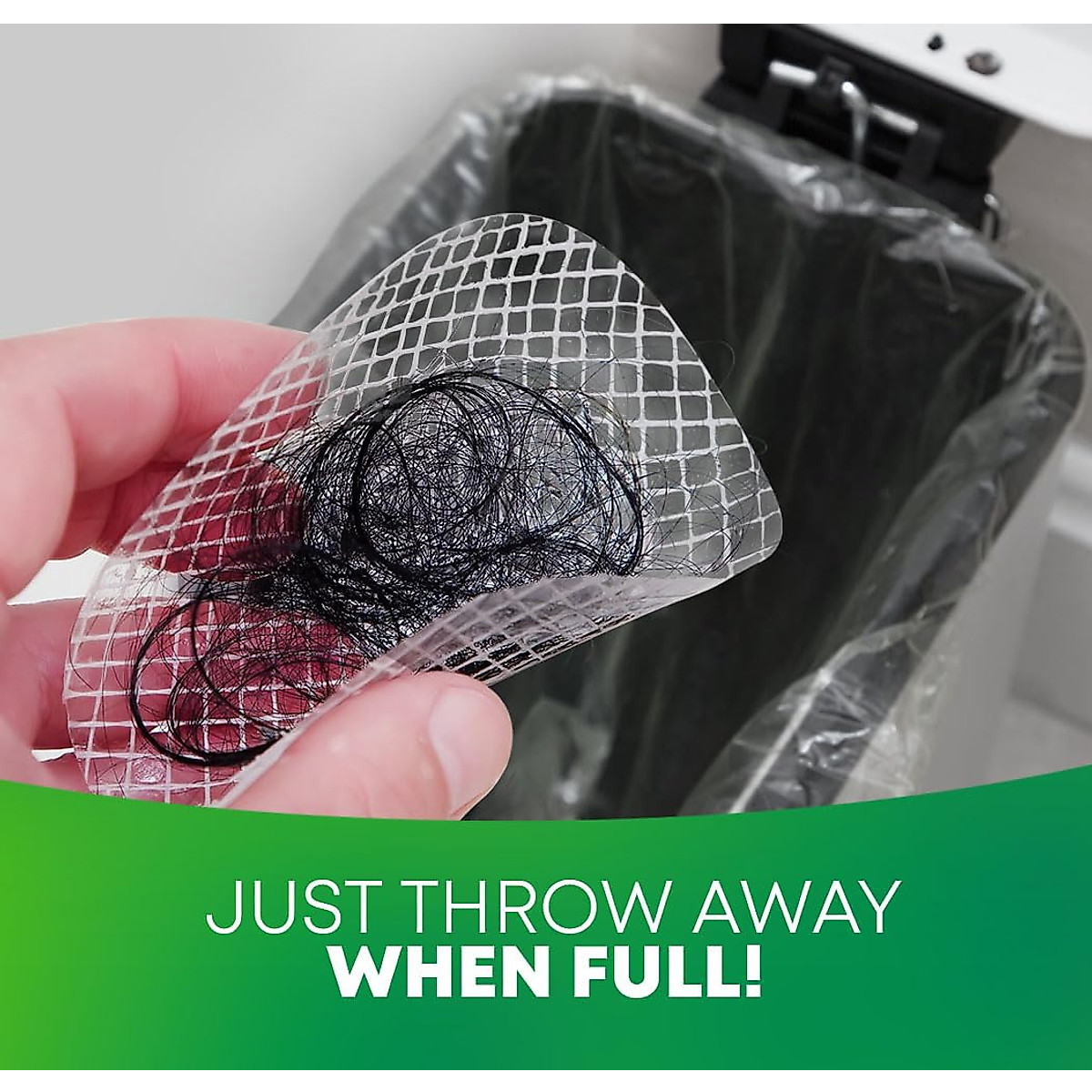 TubShroom Toss 26pk Disposable Drain Covers - Hair Catcher Mesh Sticker Strainers for Shower Bathtub and Bathroom Sink Drains to Prevent Clogged Drains, Half Year Supply