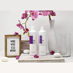 Fanola No Yellow Shampoo & Mask 11.8 oz / 2pk - Purple Anti-Brass Toner for Blonde, Silver, Gray & Highlighted Hair - Color Depositing Mask to Remove Brassiness from Bleached Locks