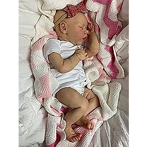 iCradle Reborn Baby Doll 18Inch Silicone Full Body Real Looking Girls Newborn Toddlers Waterproof with Sleeping Baby Eyes Closed Kids Playmate Toy for Age 3+
