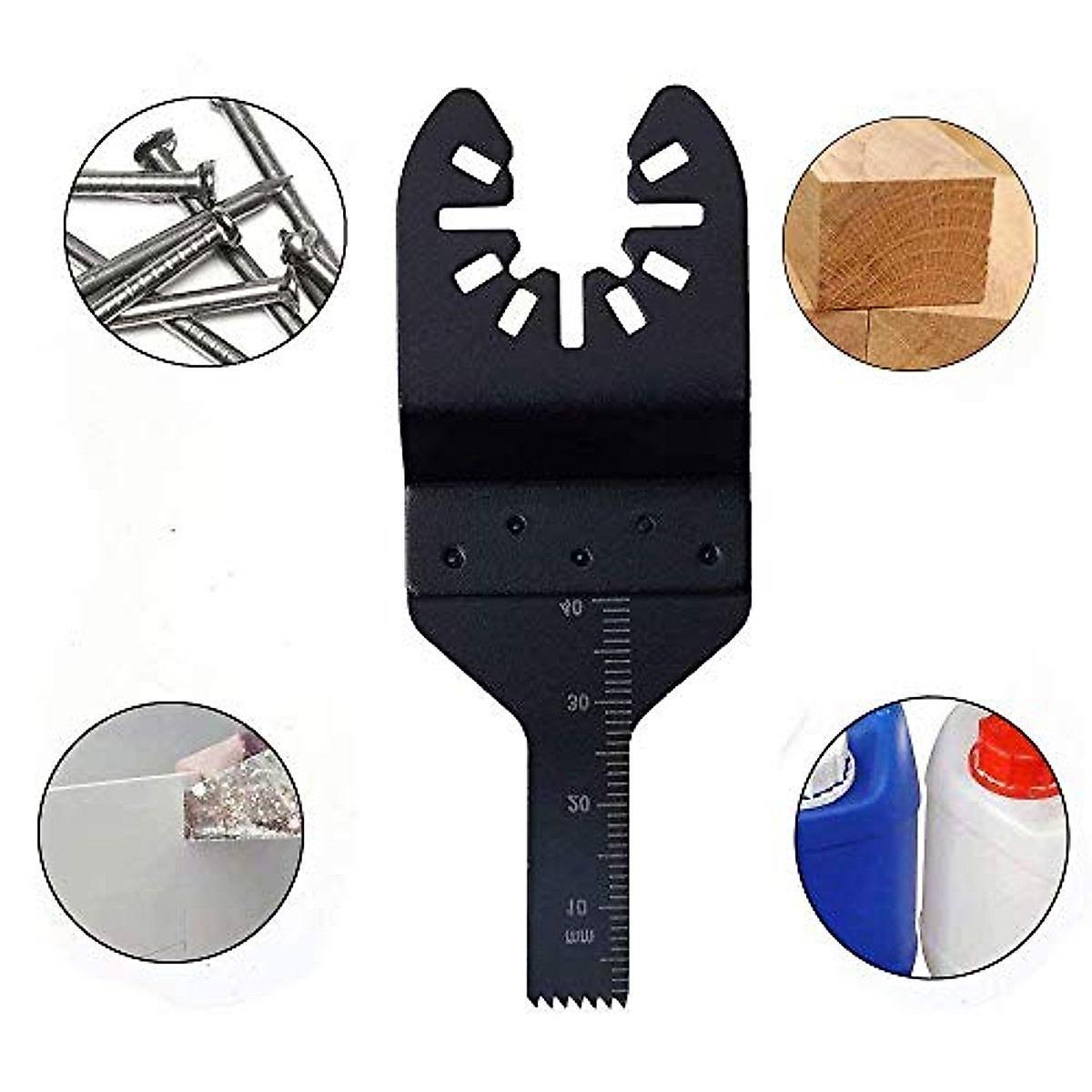 10 pcs Wood Metal Universal Quick Release Saw Blades Oscillating Multitool Blades for Fein Multimaster Porter Cable Black and Decker Genesis Dremel Craftsman Dewalt Chicago