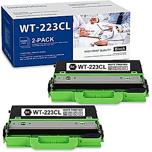 NUCALA Compatible WT-223CL WT223CL Waste Toner Box Replacement for Brother MFC-L3710CW MFC-L3750CDW HL-L3210CW HL-L3270CDW HL-L3230CDW HL-L3290CDW FC-L3770CDW Printer (2-Pack, Black)