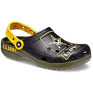 Crocs Unisex Classic United States Military Clogs, Army, 12 Women/10 Men