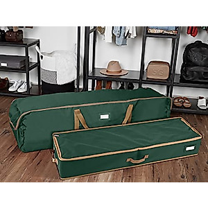 Covermates Keepsakes Underbed Storage Bag - Carrying Handles, Mesh Interior Pocket - Holiday Storage-Green