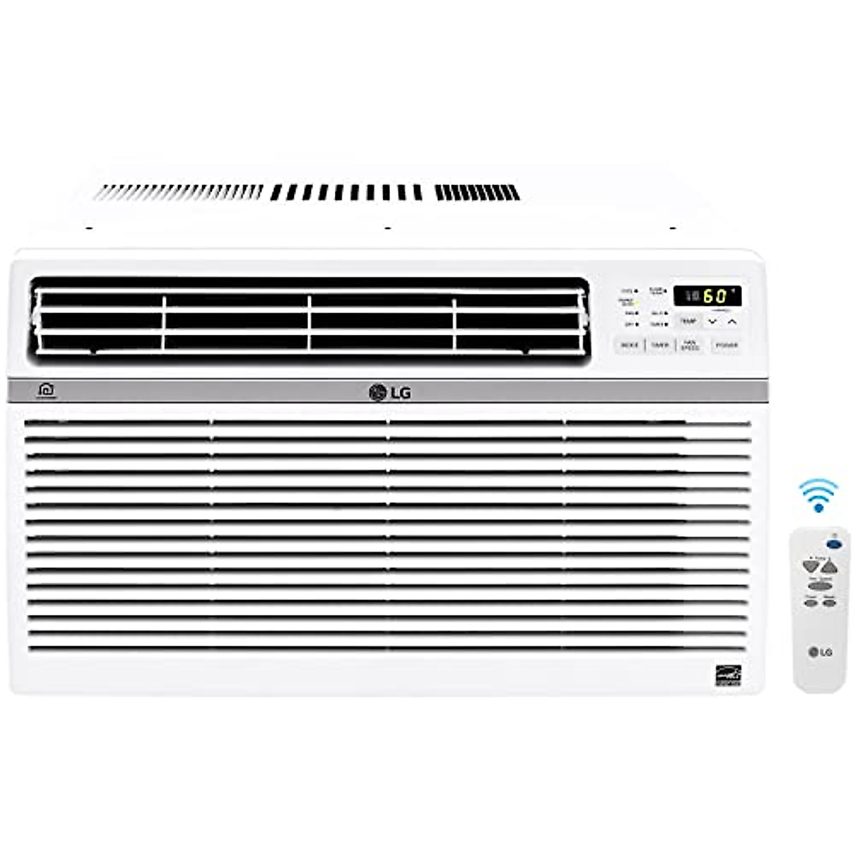 LG 8,000 BTU Smart Window Air Conditioner, Cools up to 350 Sq. Ft, Smartphone and Voice Control Works ThinQ, Amazon Alexa and Hey Google, Energy Star, 3 Cool & Fan Speeds, 115V, 8000, White