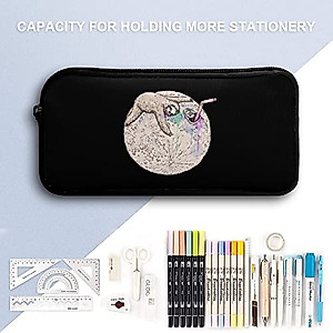 Sloth Coconut Drinking Pencil Case Pencil Pouch Coin Pouch Cosmetic Bag Office Stationery Organizer