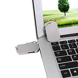 64GB Dog Tag USB 2.0 Flash Drive Metal Necklace Thumb Drive Memory Stick Pendrive Jump Drive U Disk Pen Drive