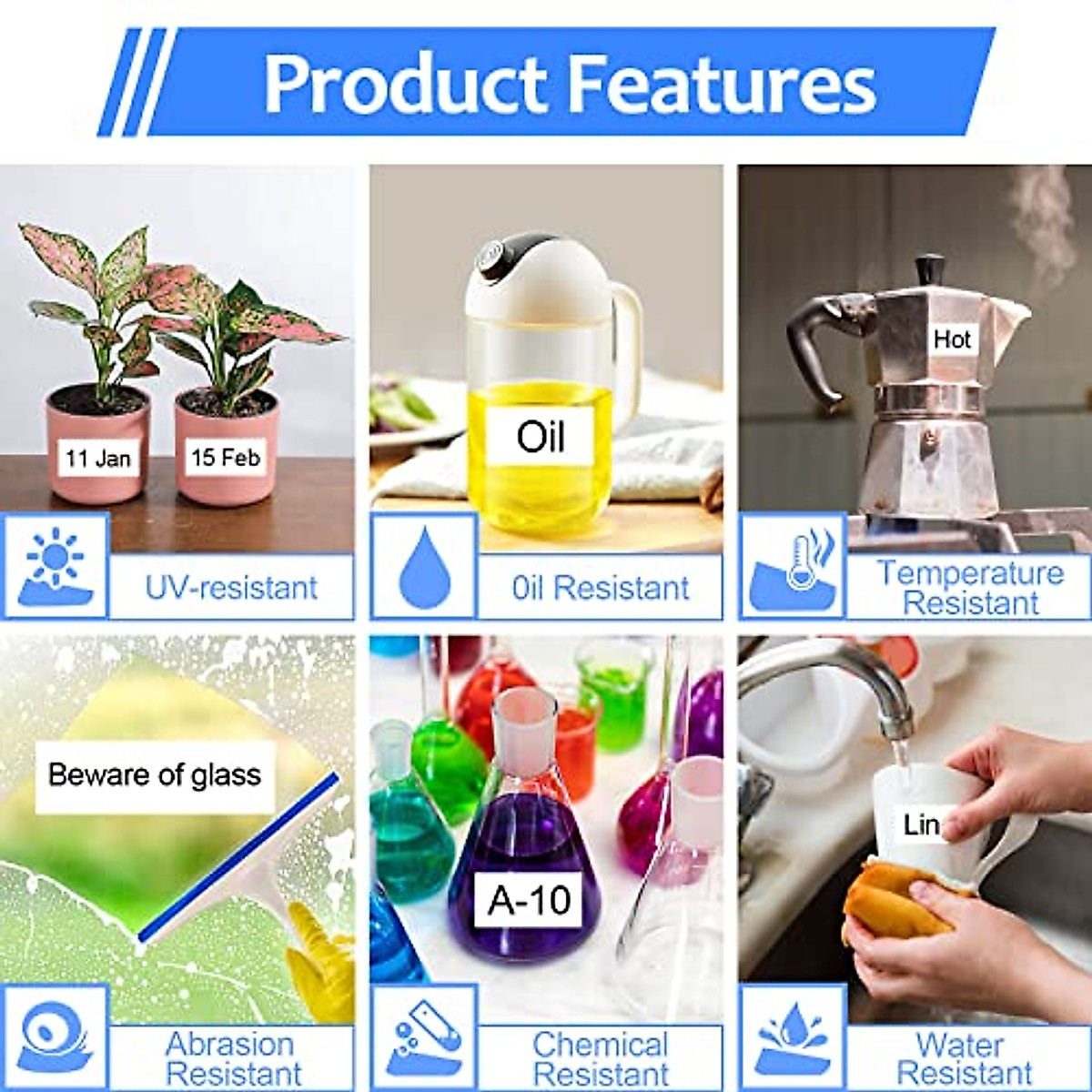 USUPERINK 10 Pack Compatible for Brother P-Touch Label Maker Tape TZe-251 TZe251 TZ-251 TZ251 24mm 0.94 1 Inch Black on White Laminated TZe TZ Tape for PT-D600 PT-D600VP PT-P700 P750W P950NW P710BT