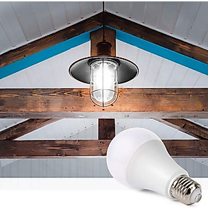 PINSAN 2 Pack Motion Sensor Light Bulbs,7W (60-Watt Equivalent) E26 Motion Activated Dusk to Dawn Security Light Bulb Outdoor/Indoor (White)