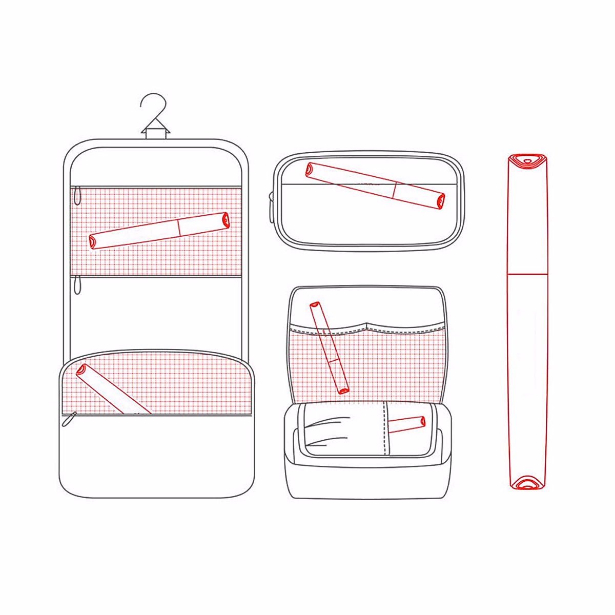 Travel Toothbrush Case Plastic Container Box Breathable Design with Air Hole More Toothbrush Tube for Home Daily Office Business Use (Light Blue)