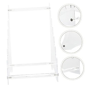 QUMIIRITY 1 Set Cutting Tool Storage Holder Cutter Display Stand Kitchen Tool Rack Cutter Storage Rack Household Kitchen Cutter Holder Desktop Display Rack Desktop Rack Acrylic Transparent