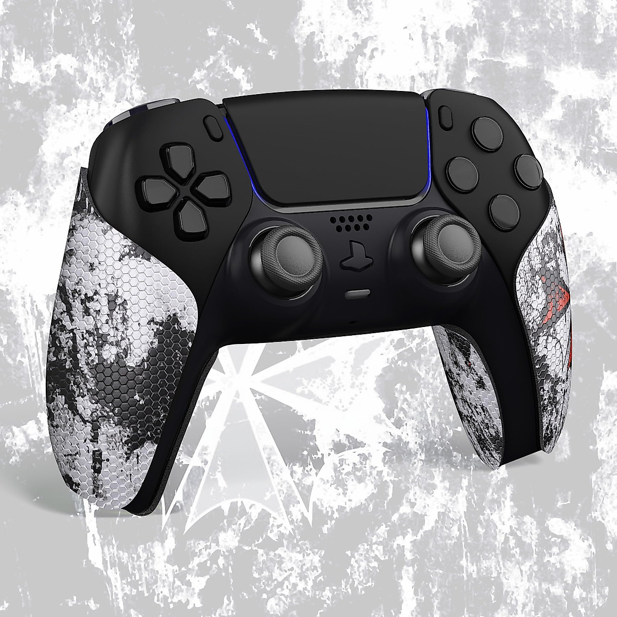eXtremeRate PlayVital Anti-Skid Sweat-Absorbent Controller Grip for ps5 Controller, Professional Textured Soft Rubber Pads Handle Grips for ps5 Controller - Biological Hazard