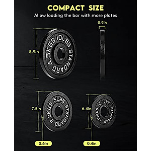 AboveGenius Cast Iron 2-Inch Olympic Plate Weight Set for Strength Training, Weightlifting and Crossfit in Home & Gym