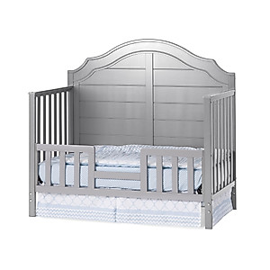 Child Craft Toddler Guard Rail Converts Delaney and Penelope Cribs into Toddler Bed, Made of Pinewood, Baby Safe Non-Toxic Finish (Cool Gray)