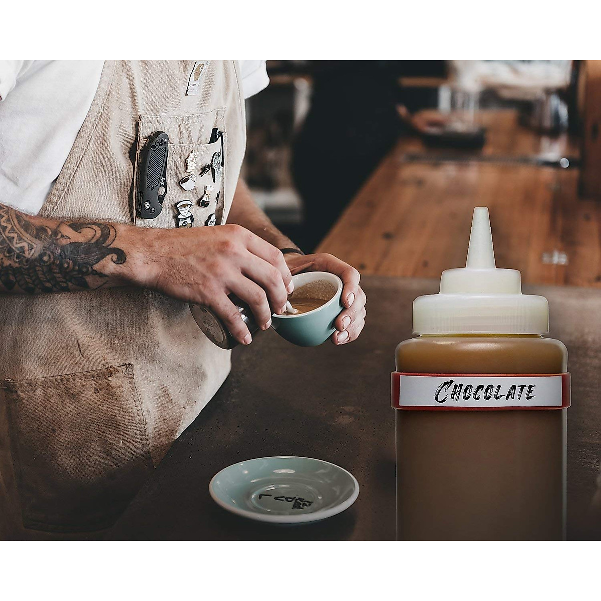 Waterproof Squeeze Bottle Kitchen Labels Writable 24-Pack Kitchen Bandits Regular Multicolor