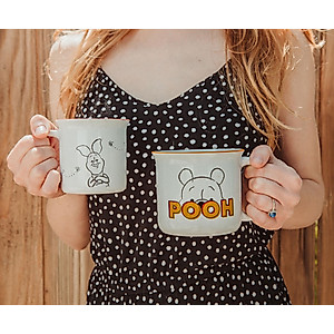Disney Winnie the Pooh and Piglet Ceramic Camper Mugs | Set of 2