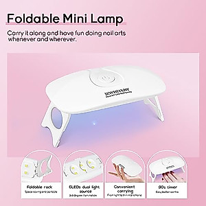 JEWHITENY Poly Extension Gel Nail Kit 14 PCS Poly Gel With Mini Nail Lamp Poly Nail Gel Kit with Slip Solution Basic Poly Gel Nail Art Tools Nail Art Design Beginner Kit