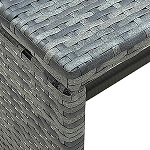 REWIS Conversation Sets Patio,Patio Furniture Set,Outdoor Wicker Furniture, 4 Piece Patio with Cushions Set Poly Rattan Gray