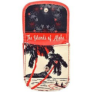 Taxi Wallet® - TW94-VINTAGE HAWAII - Soft Faux Pleather - Compact, Front Pocket Folding Wallet - For Cards, Coins, Bills, ID (Men & Women)