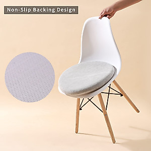 Memory Foam Seat Cushion Slip Resistant Round Stool Cushion,Durable Soft Pad for Office, Dining, Kitchen Chairs (Coffee)
