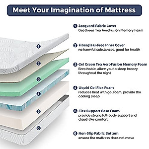 IULULU California King Mattress 12 Inch, Cooling Gel Infused Memory Foam Mattresses Medium Firm Mattress in a Box Regulates Temperature, Made in USA, 84''×72''