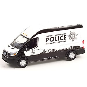 Greenlight 53040-E Route Runners Series 4 - 2019 Transit LWB High Roof - Las Vegas Metropolitan Police Digital Investigations 1/64 Scale