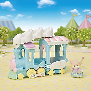 Calico Critters Floating Cloud Rainbow Train - Toy Vehicle Playset with 1 Collectible Figure