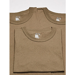 Soffe Men's 3 Pack - USA Poly/Cotton Military Tee, Tan, Large