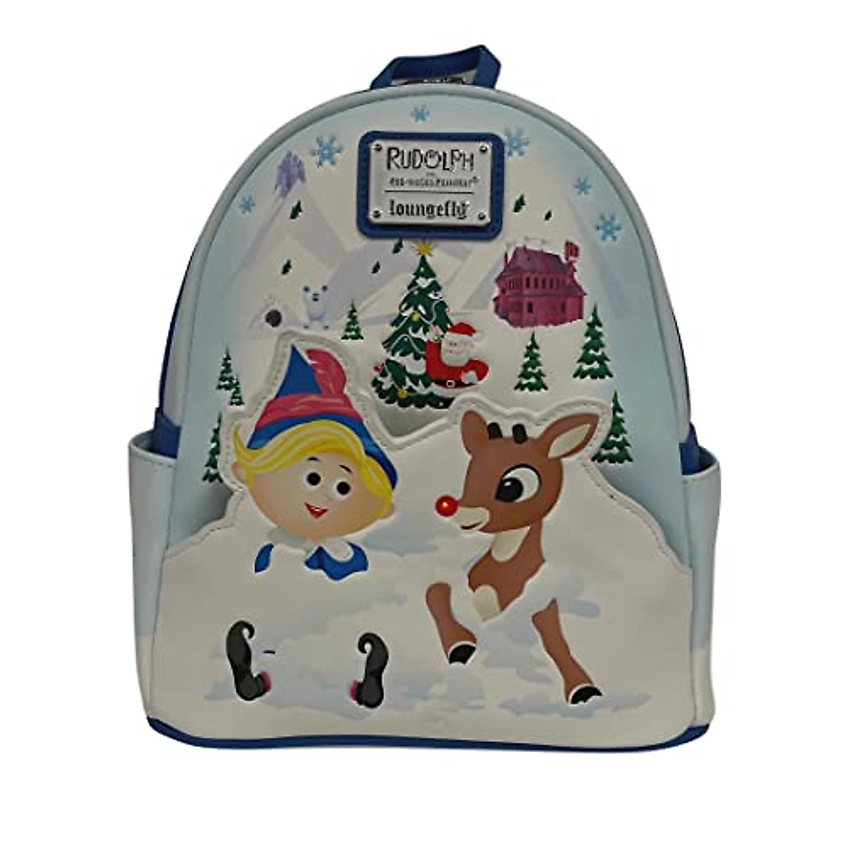 Loungefly Exclusive Rudolph and Hermey Double Strap Shoulder Bag