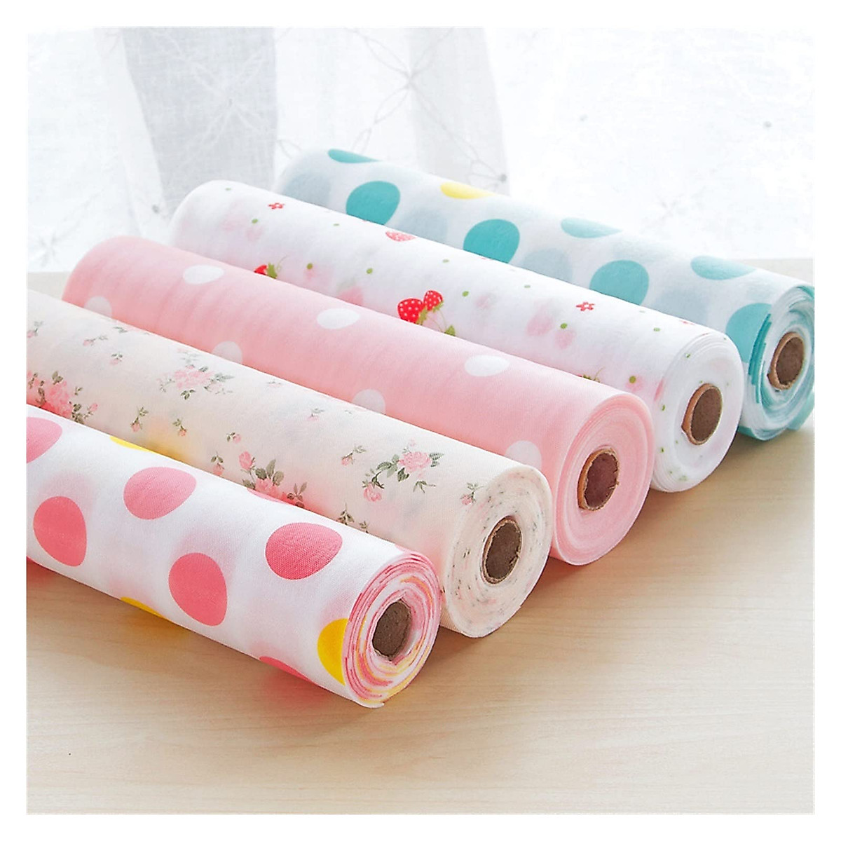 Kitchen Cabinet Liner Reusable Shelf Liner Paper Cabinet Mat Drawer Mat Moisture-Proof Waterproof Dust Proof Non-Slip Tableware Pad Shelf Paper for Kitchen cabinets Non Adhesive (Color : Pink Rose,