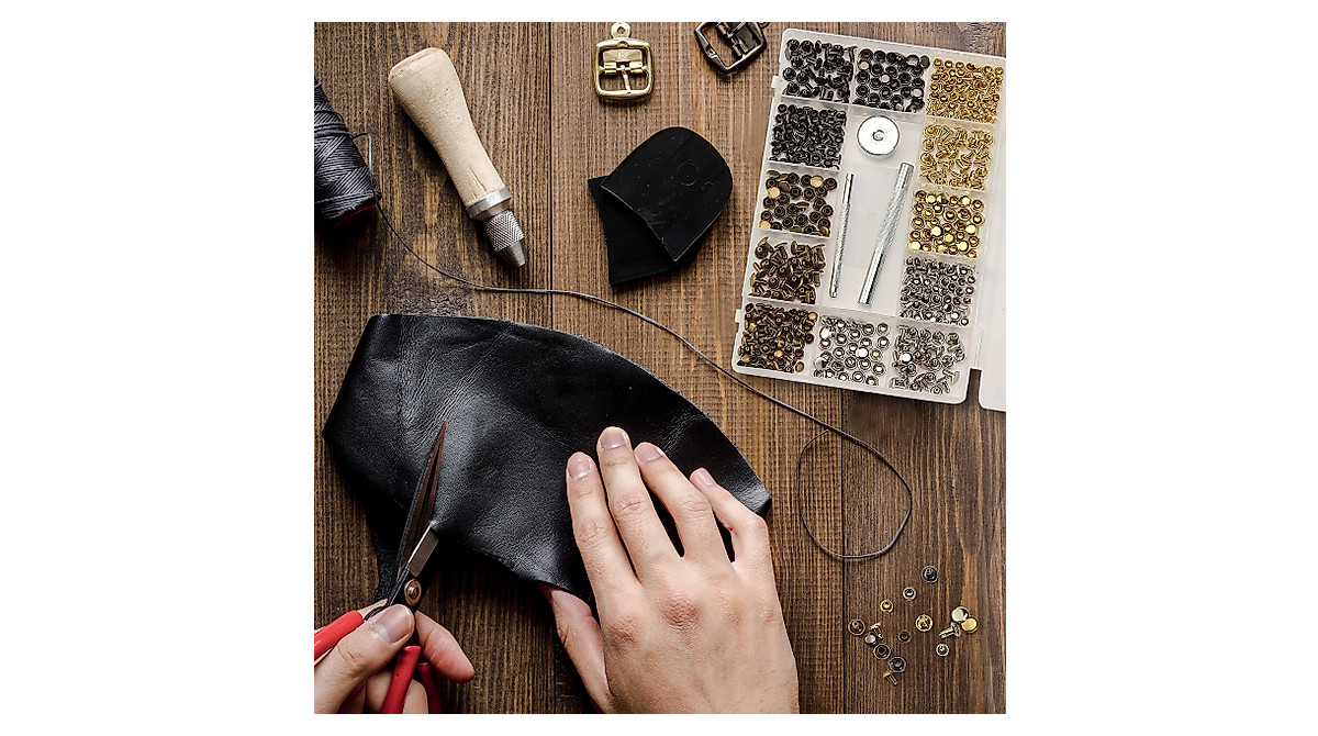 Get UNCO Leather Rivets Kit - 240pcs, 4 Colors, Tools