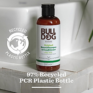 Bulldog Skincare Original Beard Shampoo & Conditioner 200ml - Beard Cleansing & Conditioning - For All Beard Types