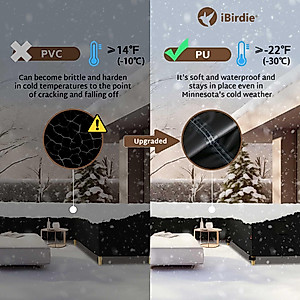 iBirdie Outdoor Sectional Cover for 100 x 100 inch L-Shaped Patio Sofa Waterproof Weatherproof 600D Heavy Duty Garden Furniture Cover for Outside L Shape Couch