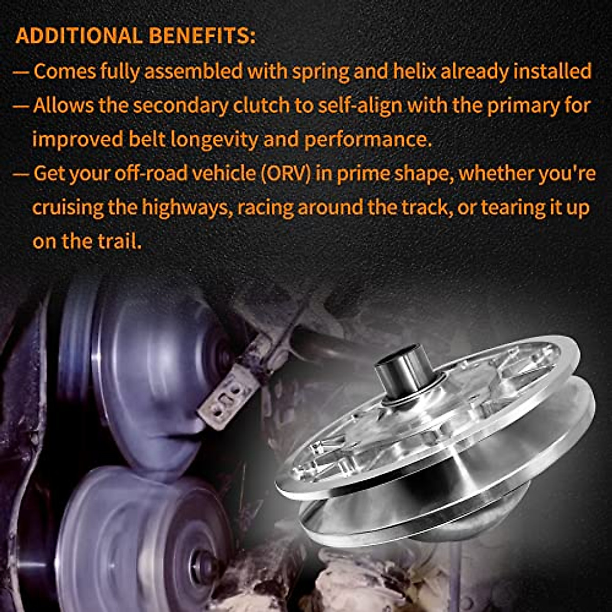 Secondary Driven clutch Compatible with 2016-2022 Polaris RZR RZR-S RZR-4 RZR-S4 General 1000
