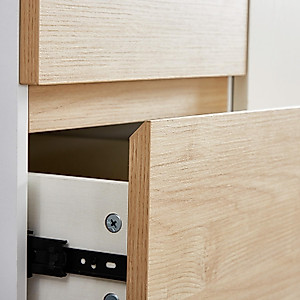 Idealcabin Closet Wardrobe 3 Doors White Wood Armoire Wardrobe Closet Cabinet with Hanging Rod 3 Drawers for Bedroom Armoires Tall Clothes Storage Closets(20.5" D x 47.2" W x 74.8" H)