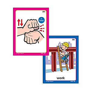 Super Duper Publications| 400 American Sign Language (ASL) Flash Cards Fun Deck | Educational Learning Resource for Children