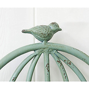 Garden Benches , Patio Bench Park Bench Outdoor Conversation Couch, Retro Wrought Iron Courtyard Stool, Outdoor Terrace Garden Metal Bench, Birdcage- Shaped Porch Decoration Chair (Size : Single Chair