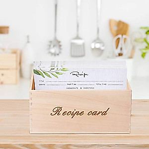 Greenery Bridal Recipe Cards Double Sided Kitchen Recipe Cards Sage Simple Green Recipe Cards Notecards for Wedding, Bridal Shower, Farmhouse, 4 x 6 Inch (Fresh Style,50 Pieces)