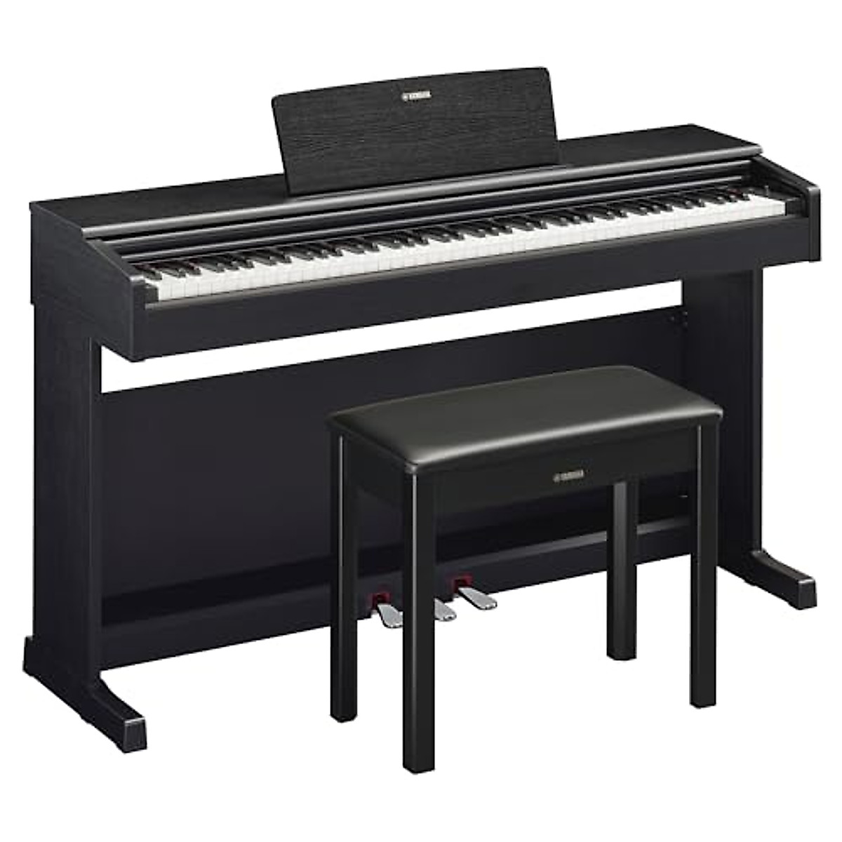 Yamaha Arius, 88-Key Weighted Action Digital Aspiring Musicians, CFX Concert Grand Piano Voice, 3-Pedal Unit, Bench Included, Classic Upright Design, Black, (YDP145B)