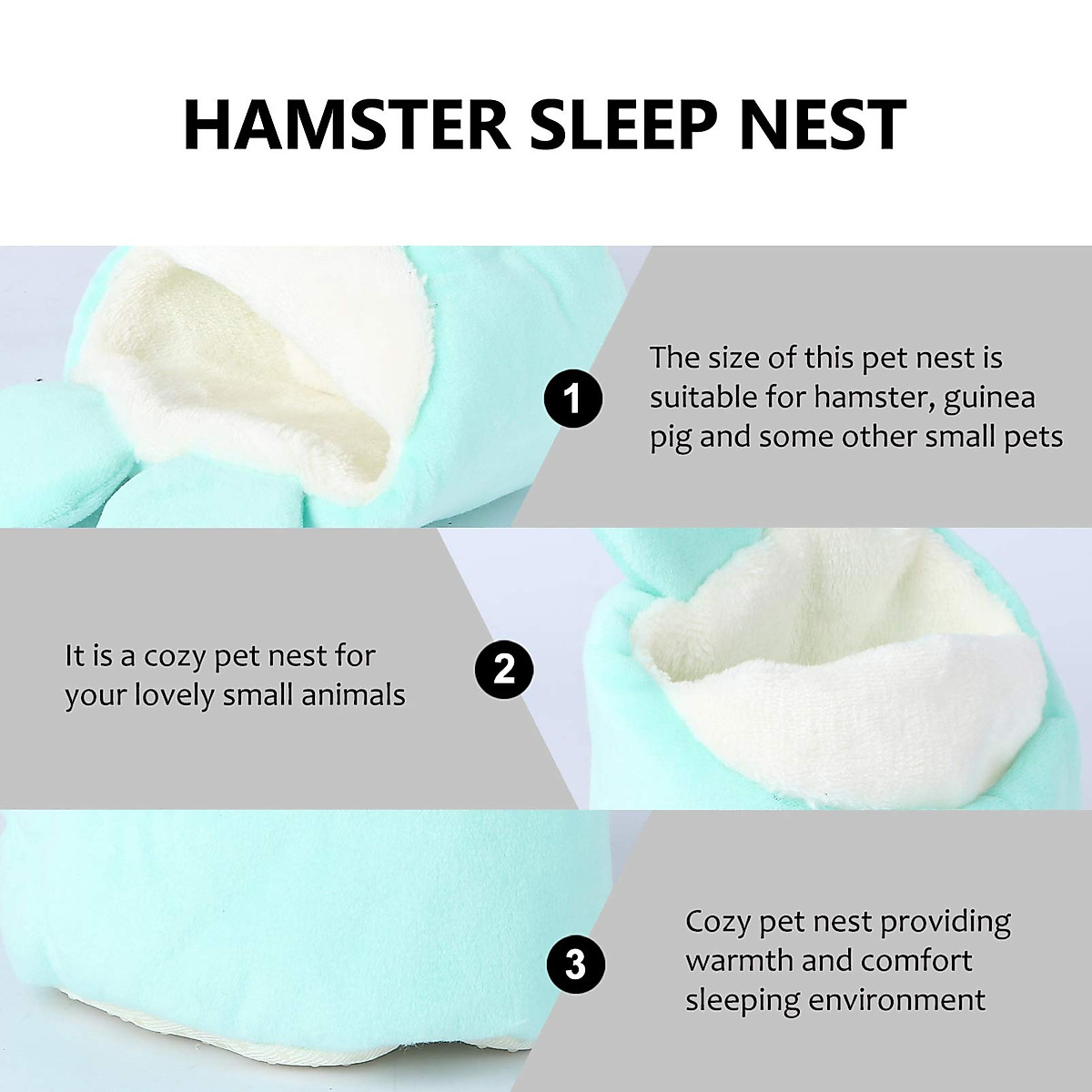 balacoo 1pc Hamster Nest Hamster Sleep Nest Pet Sleep Nest Hamster Sleep House Pet Warm Nest Warm Pet Nest Guinea Pig Nest Mini Pet Nest Warm Hamster House Handheld Pet Den Small Pet Den