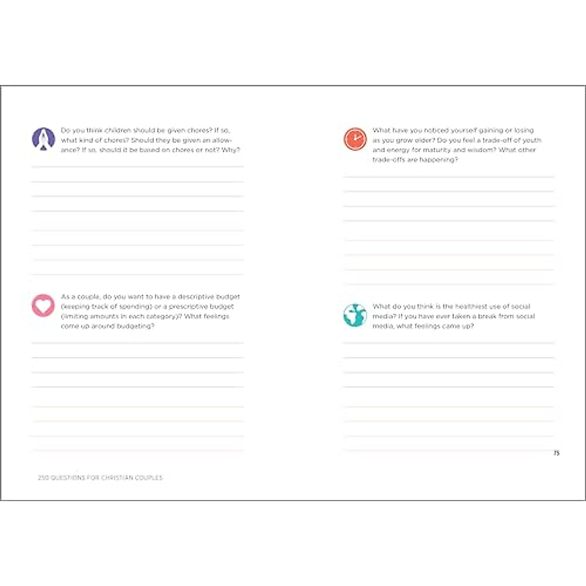 Before We Marry: A Journal for Christian Couples: 250 Questions for Couples to Grow Together In Faith