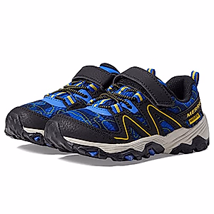 Merrell Trail Quest Hiking Shoe, Blue/Black/Yellow, 3 US Unisex Big Kid