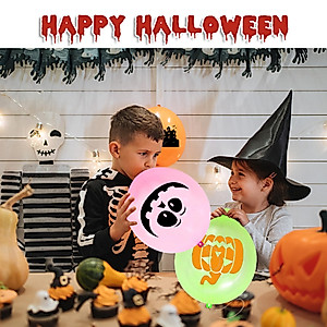 yuzshin 50PCS Halloween Punch Balloons for Kids,Halloween Party Game Favors, Halloween Giveaways, Trick or Treat Toys, Halloween Games, Kids Halloween Goodies