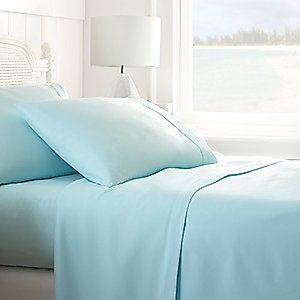ienjoy Home Bed Sheet Set, Ultra Soft 4 Piece, Aqua, Full