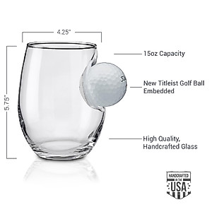 BenShot Golf Ball Wine Glass - 15oz | Made in the USA