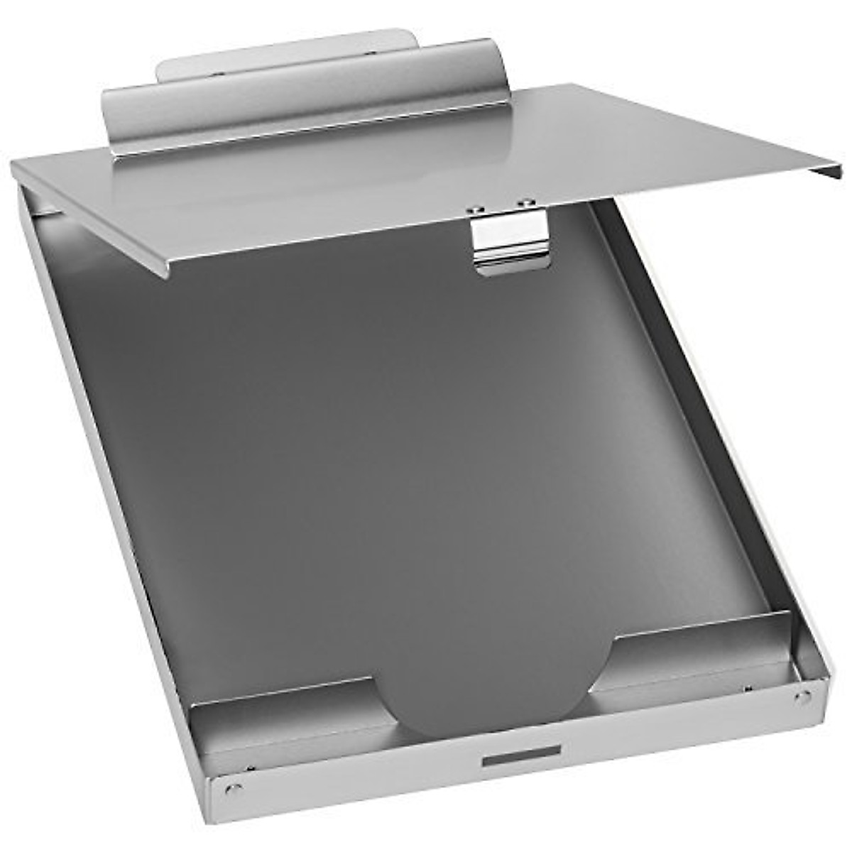 Blue Summit Supplies Aluminum Storage Clipboard, 1 Compartment, Large Heavy Duty Clip for Letter Paper, Great for Office, Jobsite or Classroom