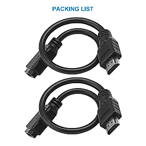 LANMU HDMI Extender, HDMI Extension Cable Male to Female 18Gbps High Speed 4K Extender Cord Adapter Compatible with Roku/Fire TV Stick,Chromecast, PS4/PS5,Nintendo Switch (1FT, 2Pack)